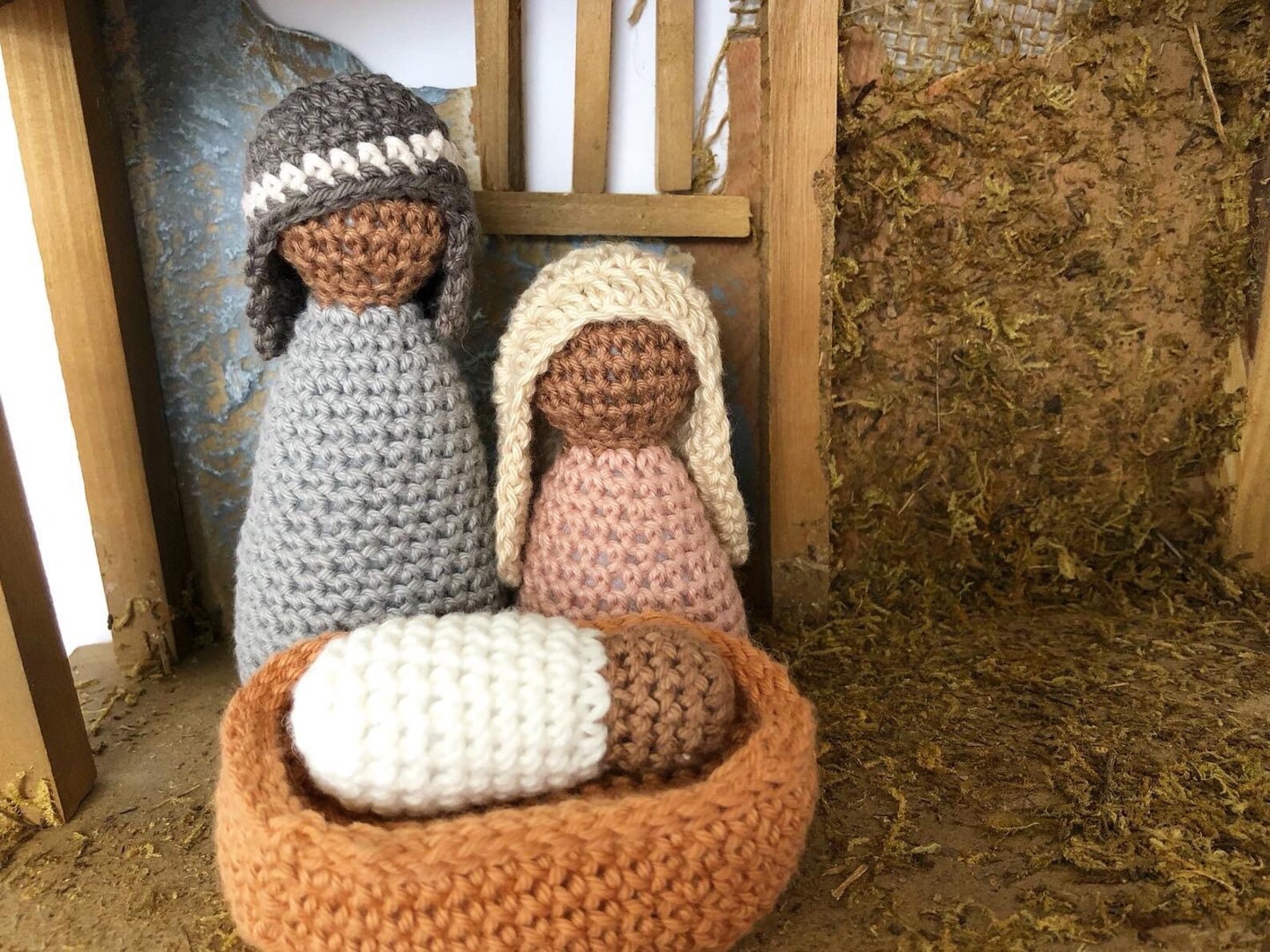 Crochet Nativity Set Plush Nativity Play Set Minimalist - Etsy