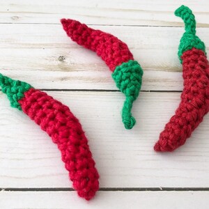 Hot Pepper Soft Toy Crocheted Chili Pepper Pretend Play Kitchen Toy Hot ...
