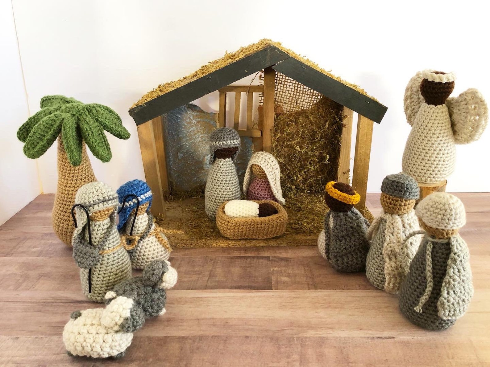 Complete Multicultural Nativity Set Unique Crocheted Nativity | Etsy