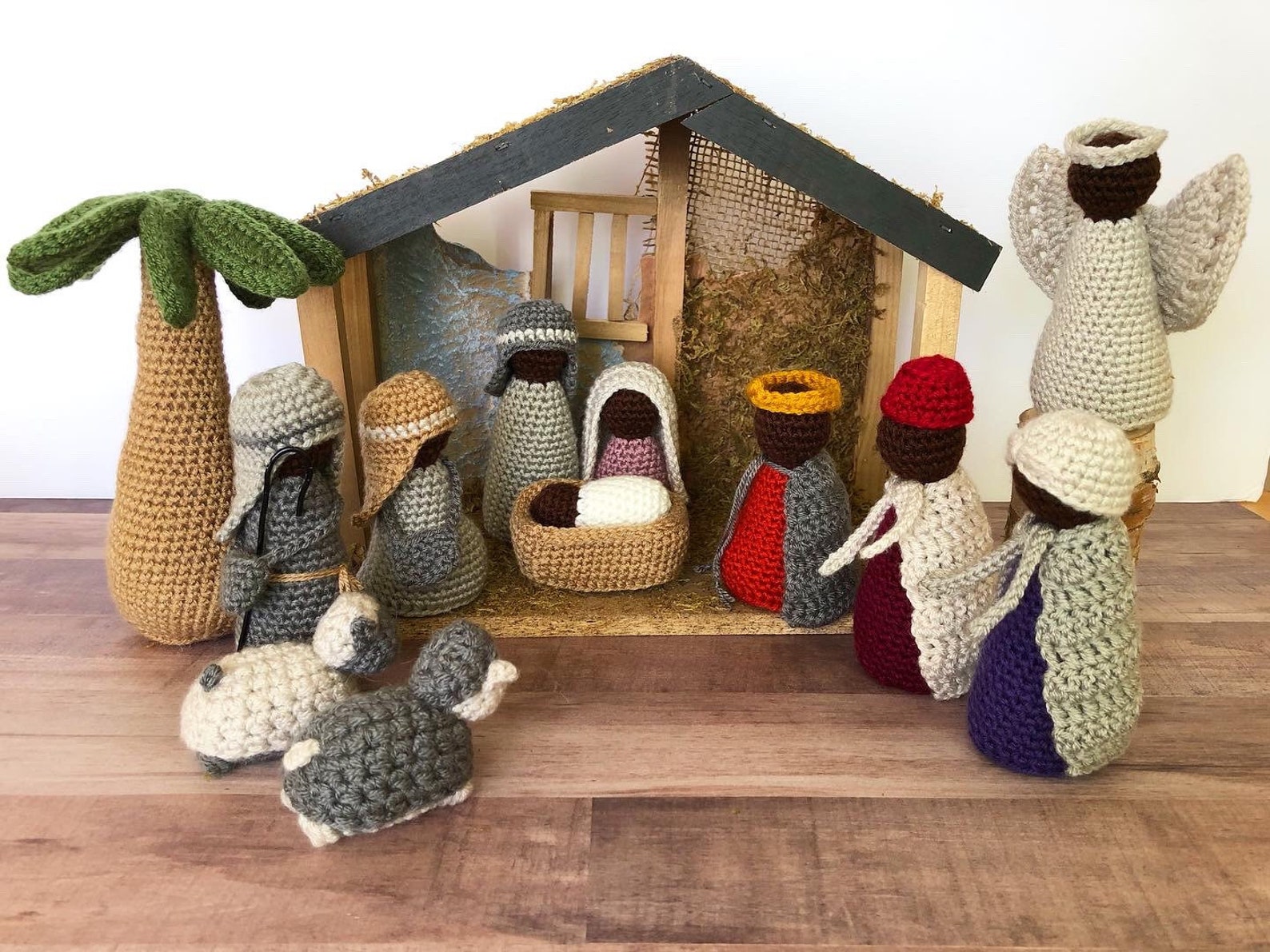Complete Multicultural Nativity Set Unique Crocheted Nativity | Etsy