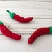 Hot Pepper Soft Toy Crocheted Chili Pepper Pretend Play Kitchen Toy Hot ...