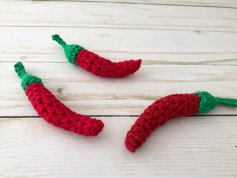 Hot Pepper Soft Toy Crocheted Chili Pepper Pretend Play - Etsy