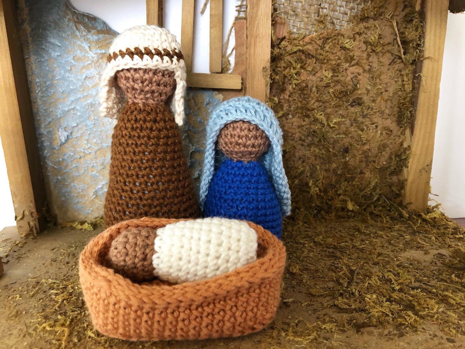 Crochet Nativity Set Plush Nativity Play Set Minimalist - Etsy