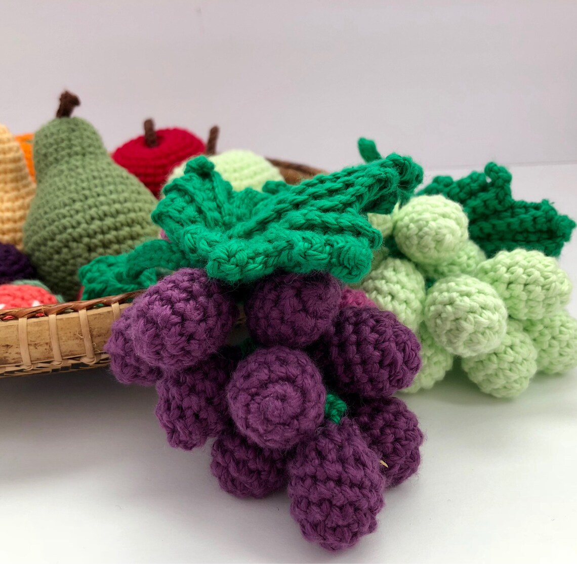 Crochet Grapes Soft Toy Grapes Pretend Kitchen Play Food - Etsy