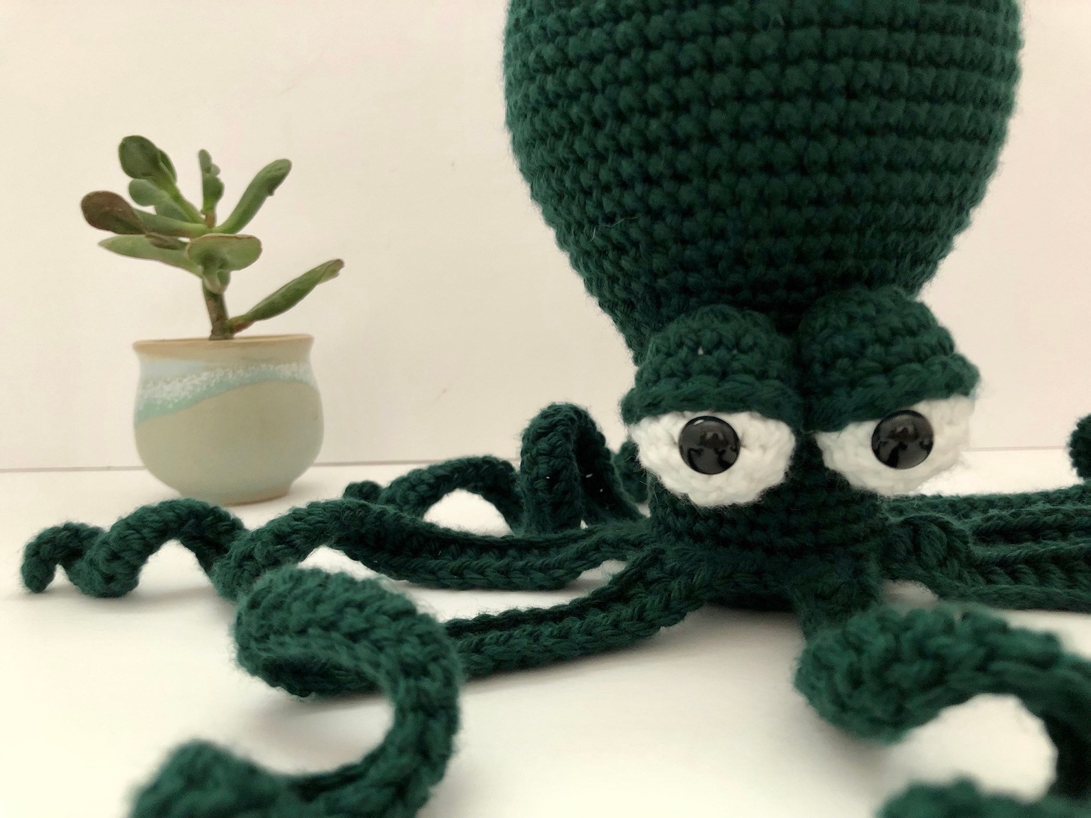 Crochet Octopus Soft Toy Googly Eyes Funny Looking Octopus Plushie ...