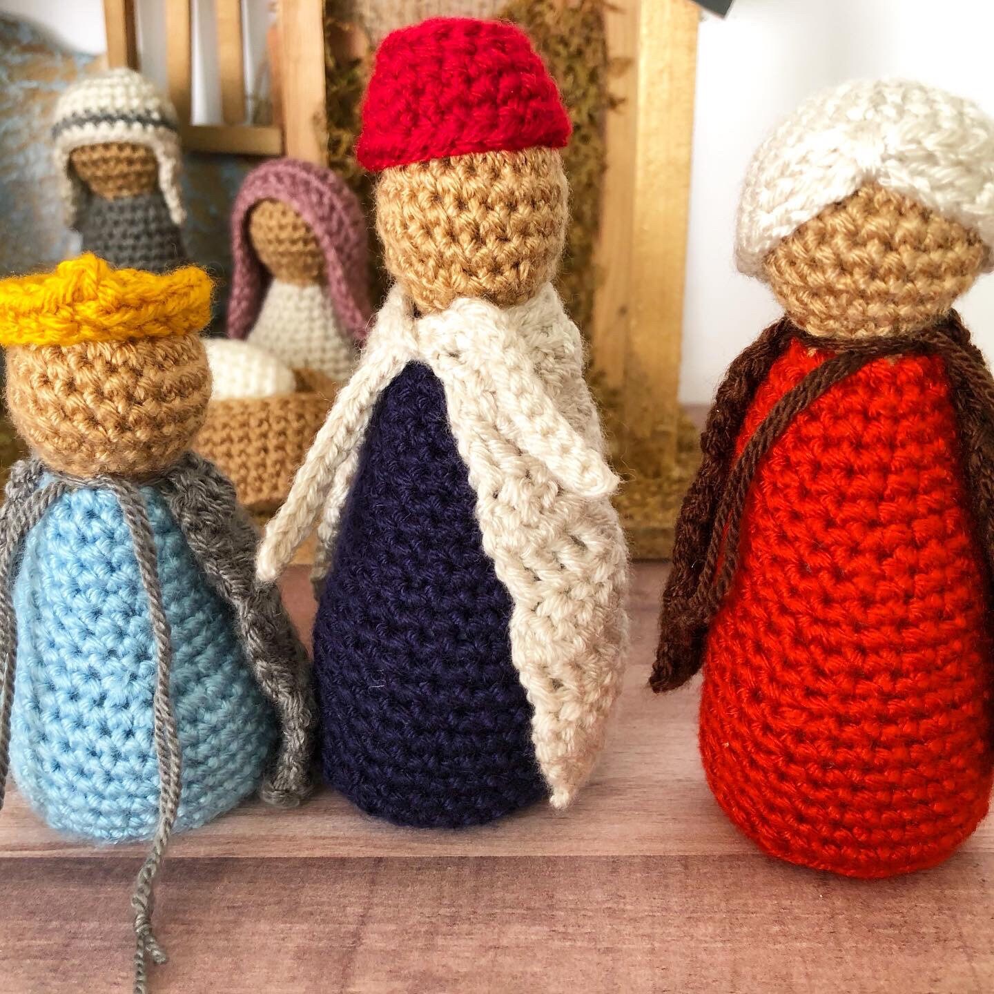 Three Wise Men Addition to Nativity Set Crocheted Nativity | Etsy