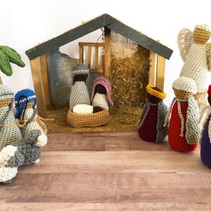 Complete Multicultural Nativity Set Unique Crocheted Nativity | Etsy