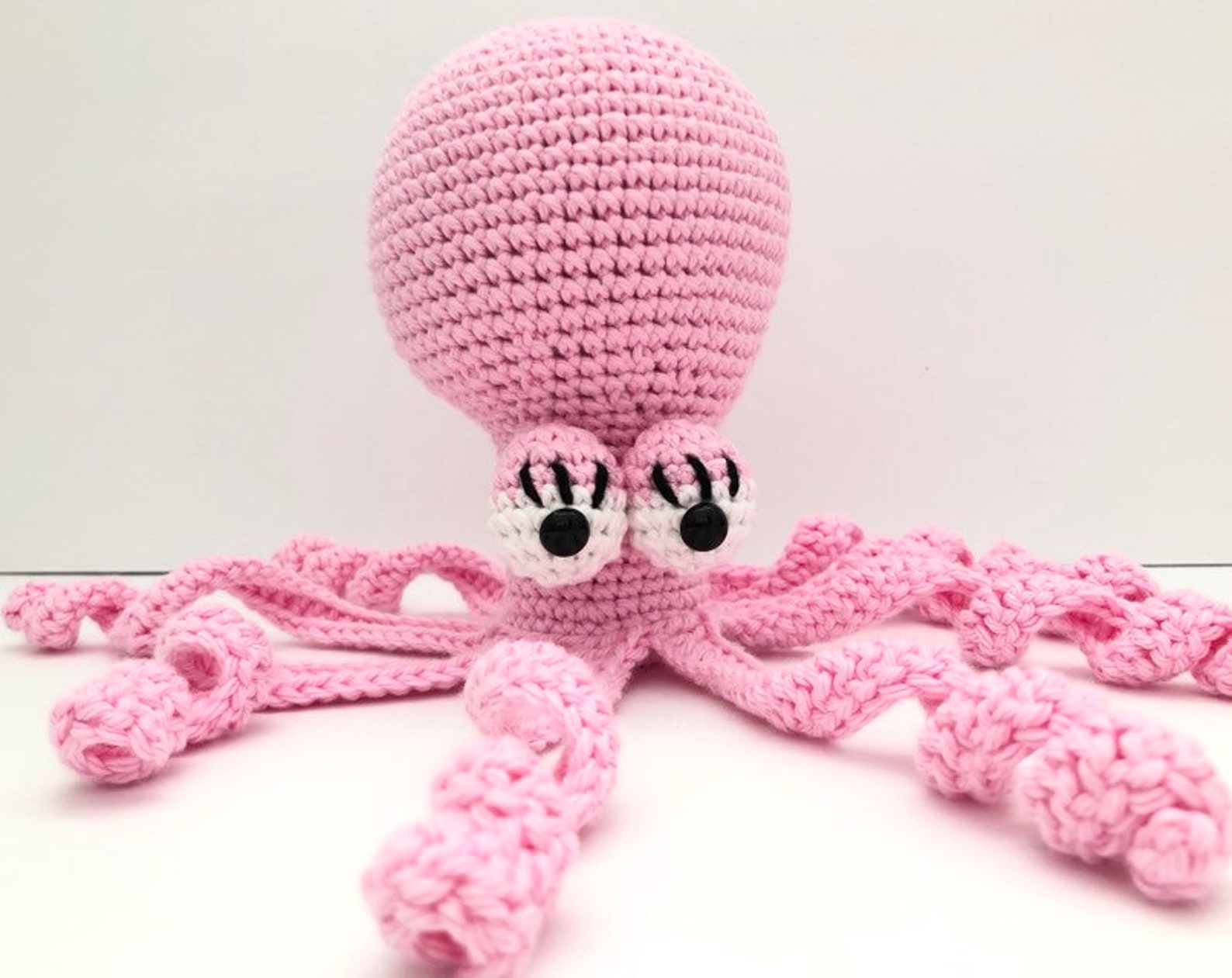 Crochet Octopus Soft Toy Googly Eyes Funny Looking Octopus Plushie ...