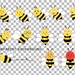 Bee Clipart, Bee and Honey, Characters Clipart, Bumble Bee, Digital ...