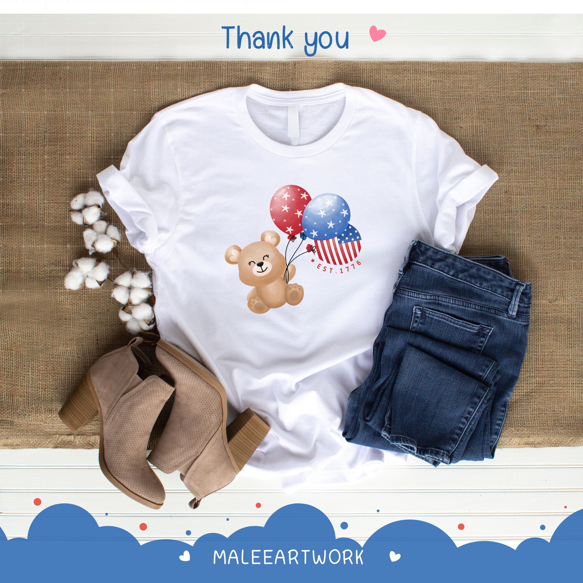 4th of July Bear Png, 4th of July Png, Independence Day Png, Teddy Bear ...