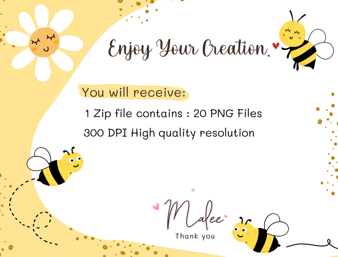 Bee Clipart Bee and Honey Characters Clipart Bumble Bee | Etsy