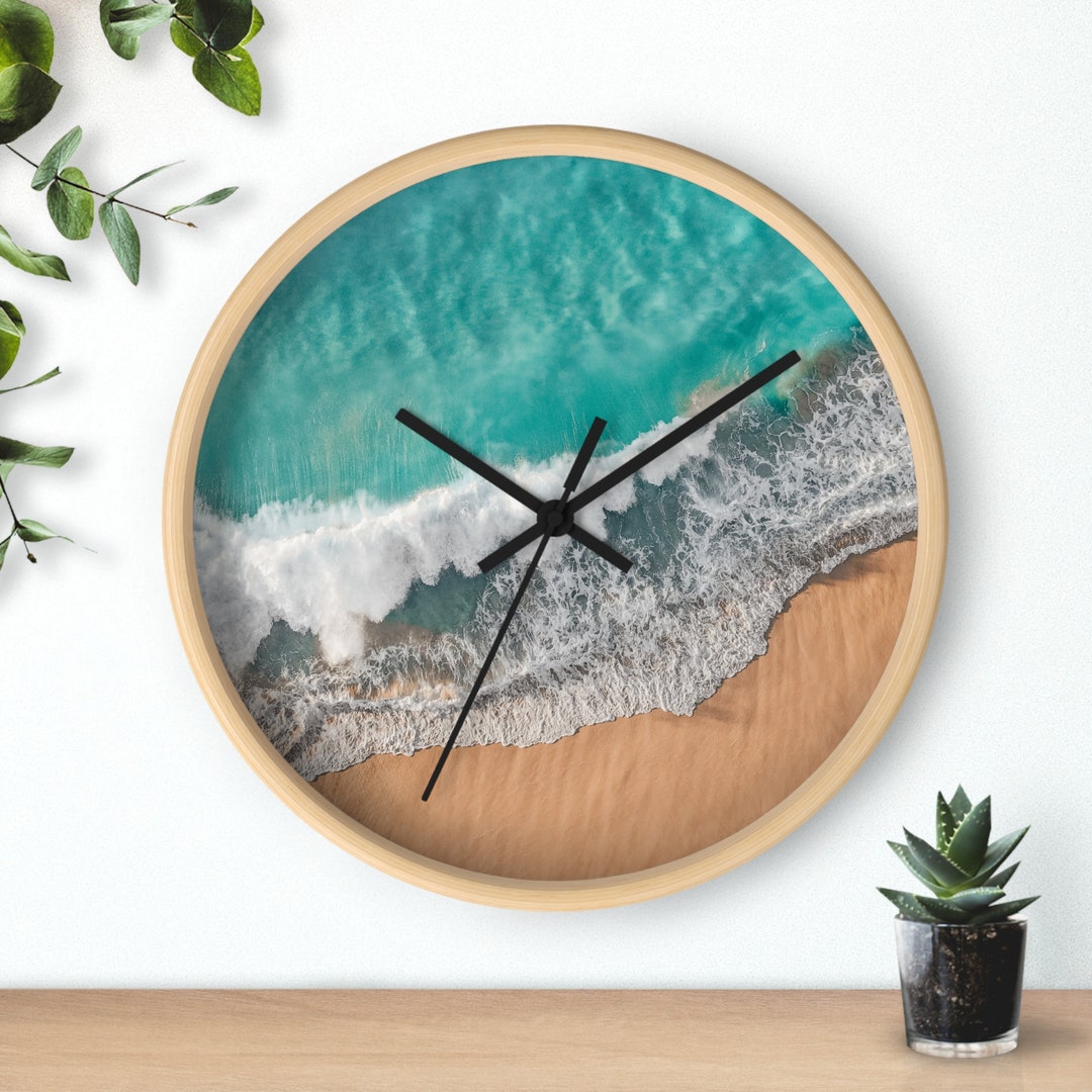 Wall Clock, Watercolor Beach Clock, Beach Decor, Home Decor, Beach ...