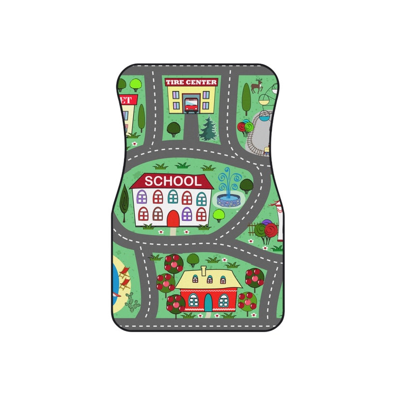 Car Mats (set of 4), Kids Playroom City Streets Rug - Etsy
