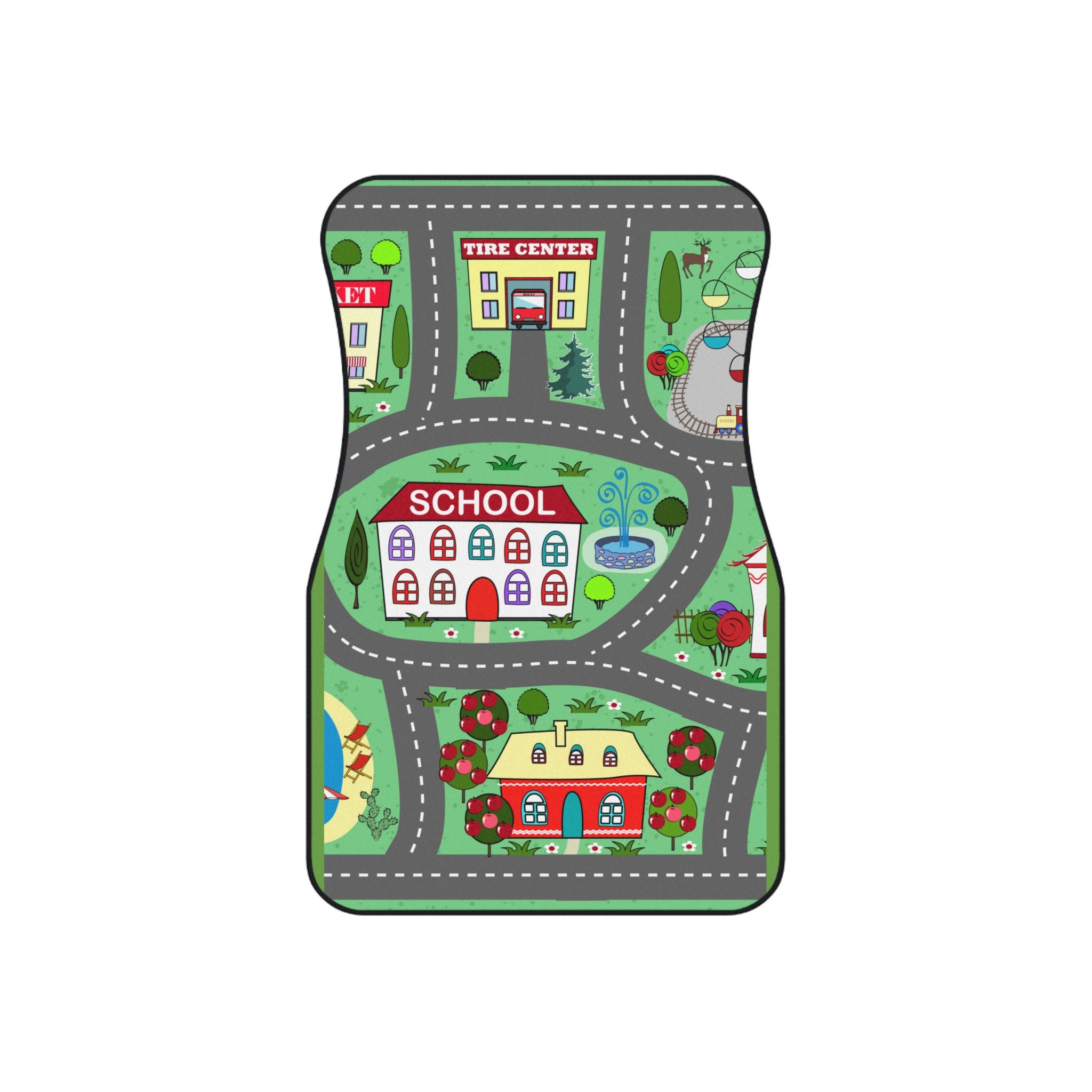 Car Mats (set of 4), Kids Playroom City Streets Rug - Etsy