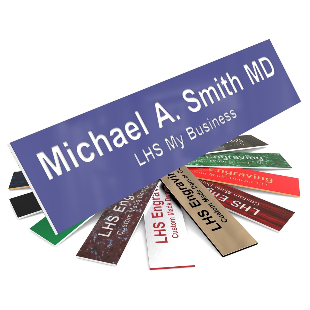 Custom Door Sign Personalized Office Wall Sign Purple Plastic Sign With ...