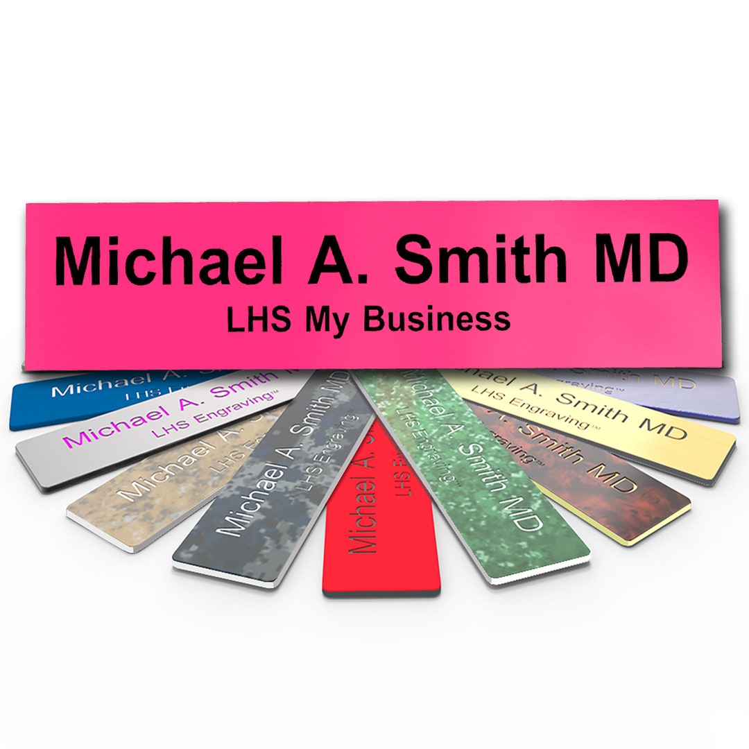 Personalized Engraved Office Desk Sign, Custom Plastic Name Plate, Made ...