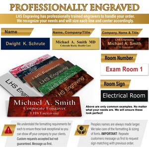 Custom Office Desk Nameplate Reception Desk Signage Light Gray Plastic ...