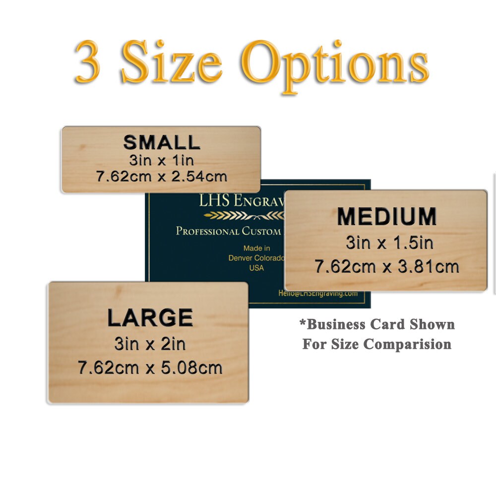 Business Name Tag for Work Custom Engraved Cashew Plastic | Etsy