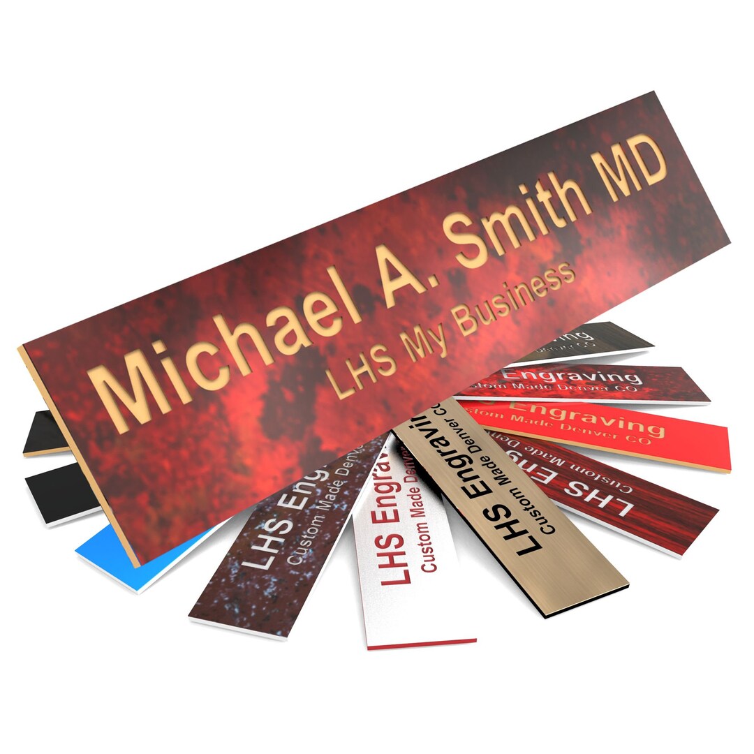 Engraved Door Plate Personalized Office Wall Sign Rustico Granite ...