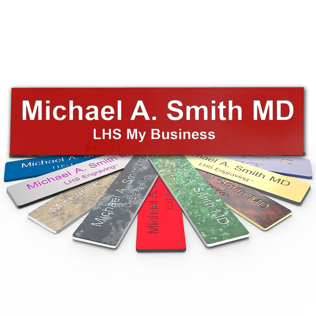 Custom Engraved Office Desk Sign – Red Plastic With White Text - Etsy