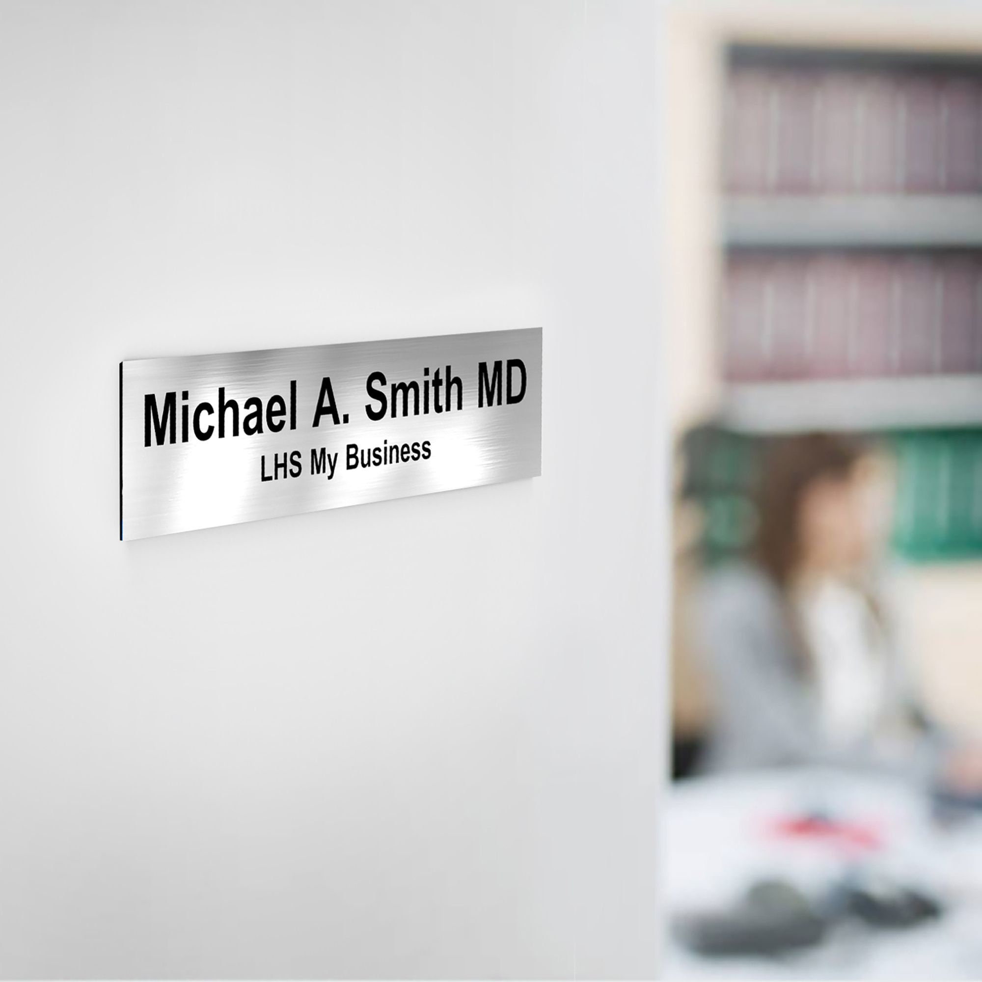 Engraved Desk Plaque Personalized office Wall Sign Brushed | Etsy