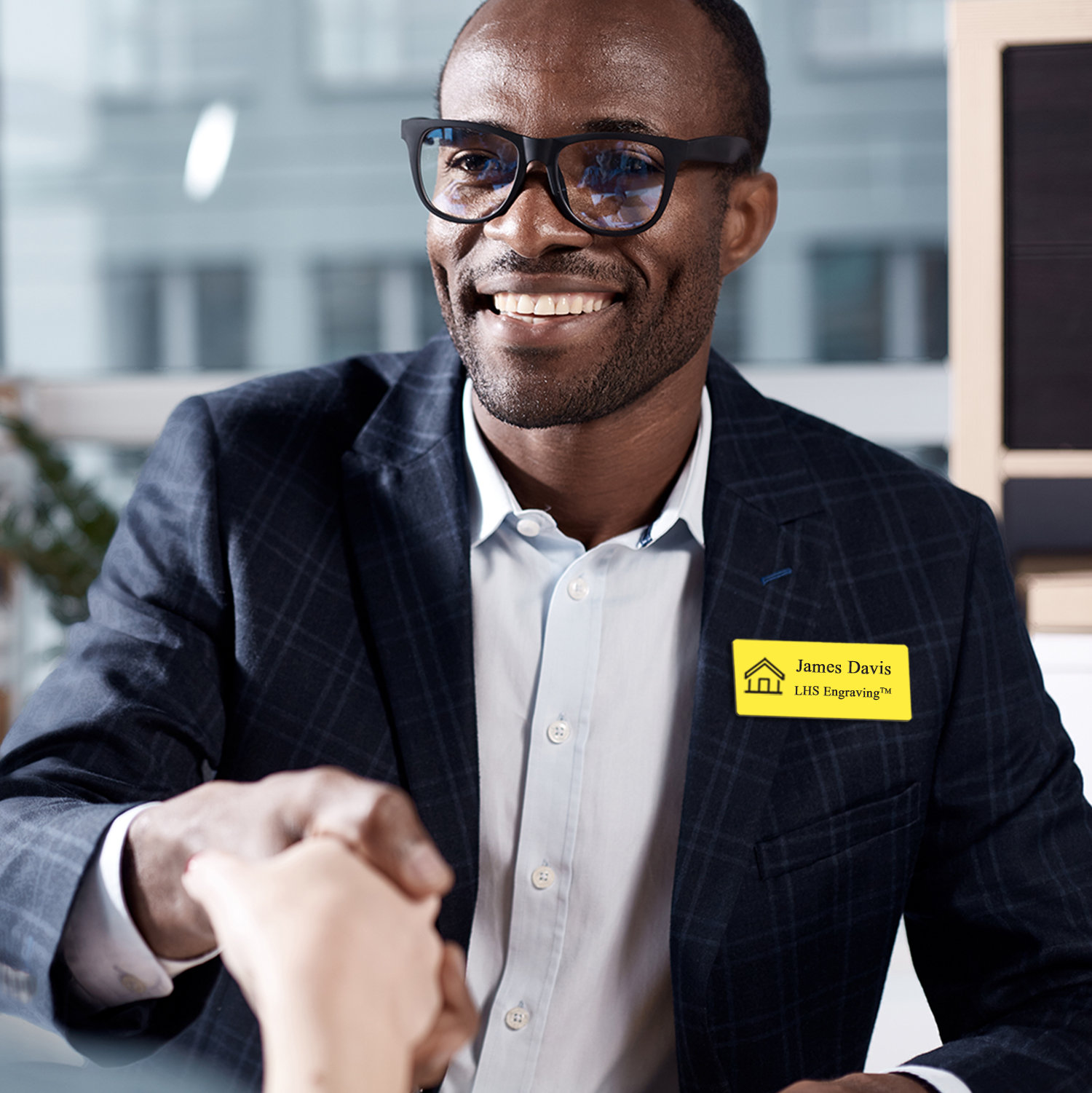 Business Name Tag for Work Custom Engraved Employee Badge | Etsy