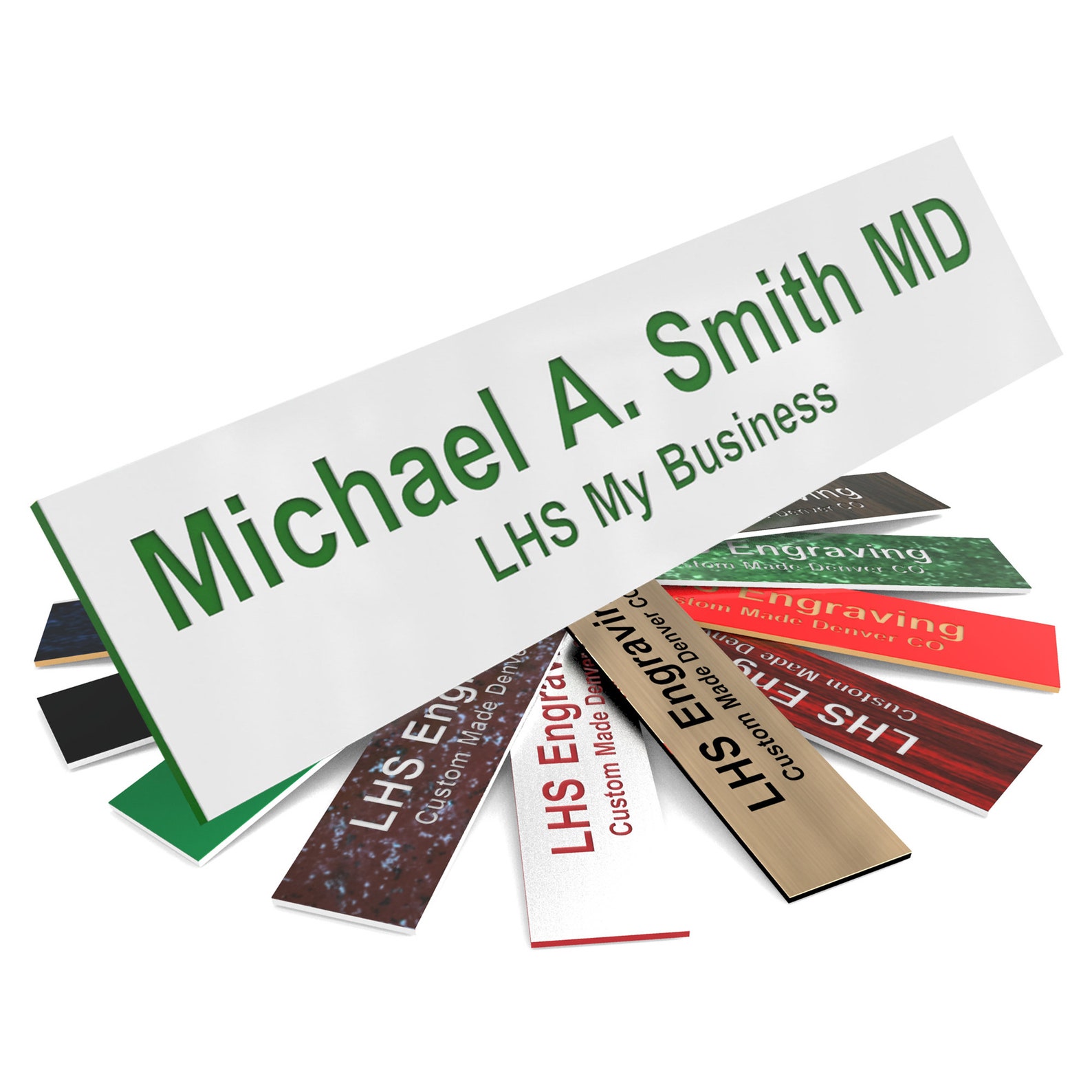 Custom Door Sign Personalized Office Name Plate White Plastic | Etsy