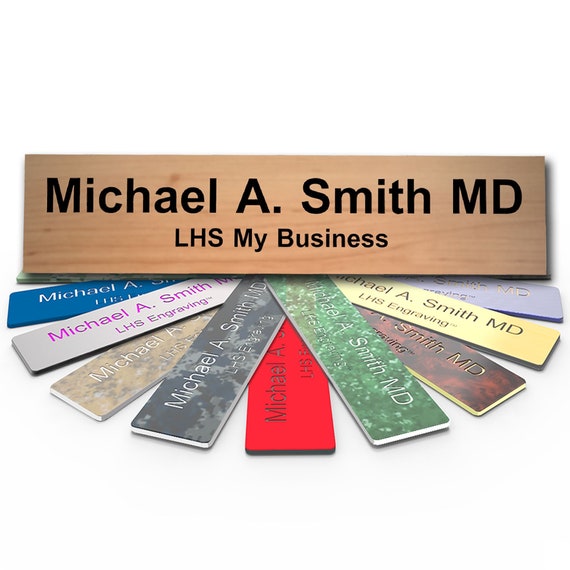 Custom Office Desk Nameplate Personalized Engraving Cashew | Etsy