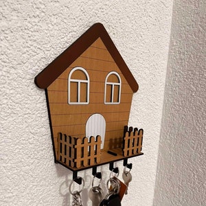 Tiny House Key Holder | Home Key Holder | Laser Cut Key Holder | Files for Engraving | Laser Cut ...