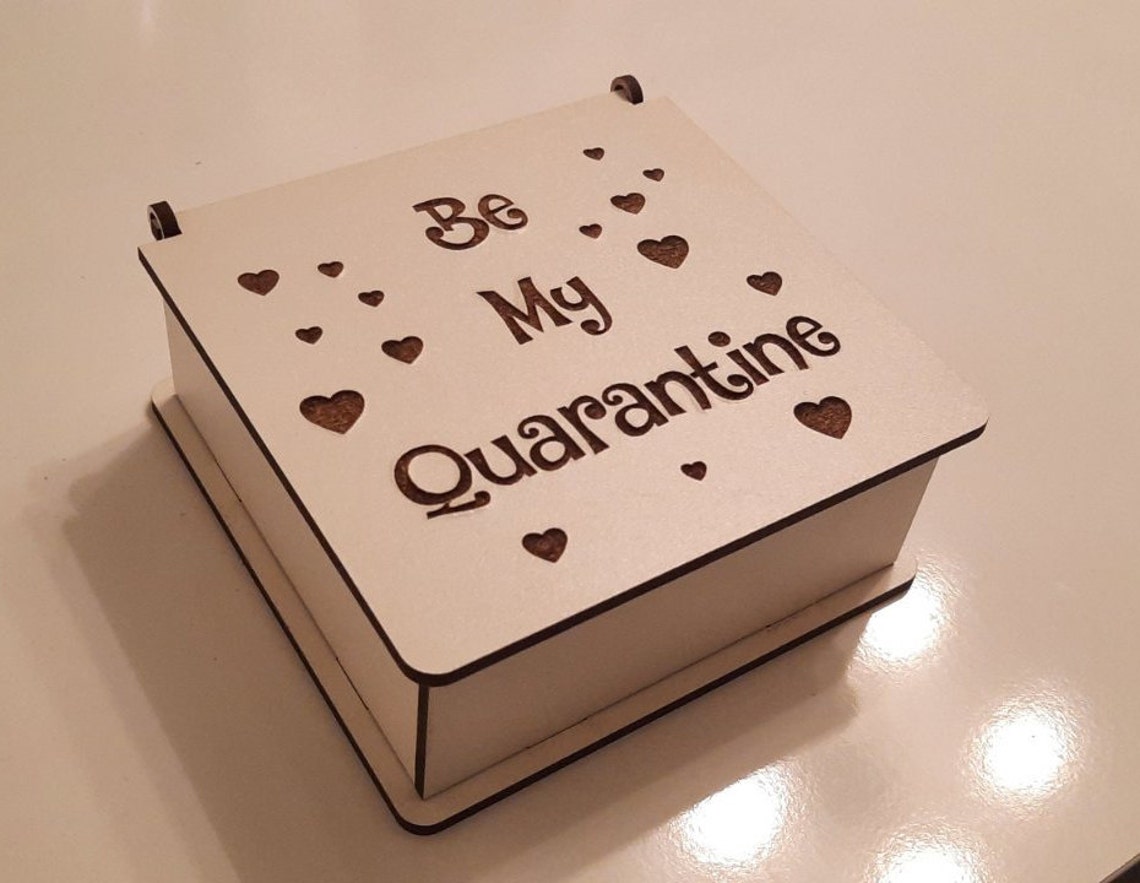 Be My Quarantine Box With Masks Valentine's Day Gift | Etsy