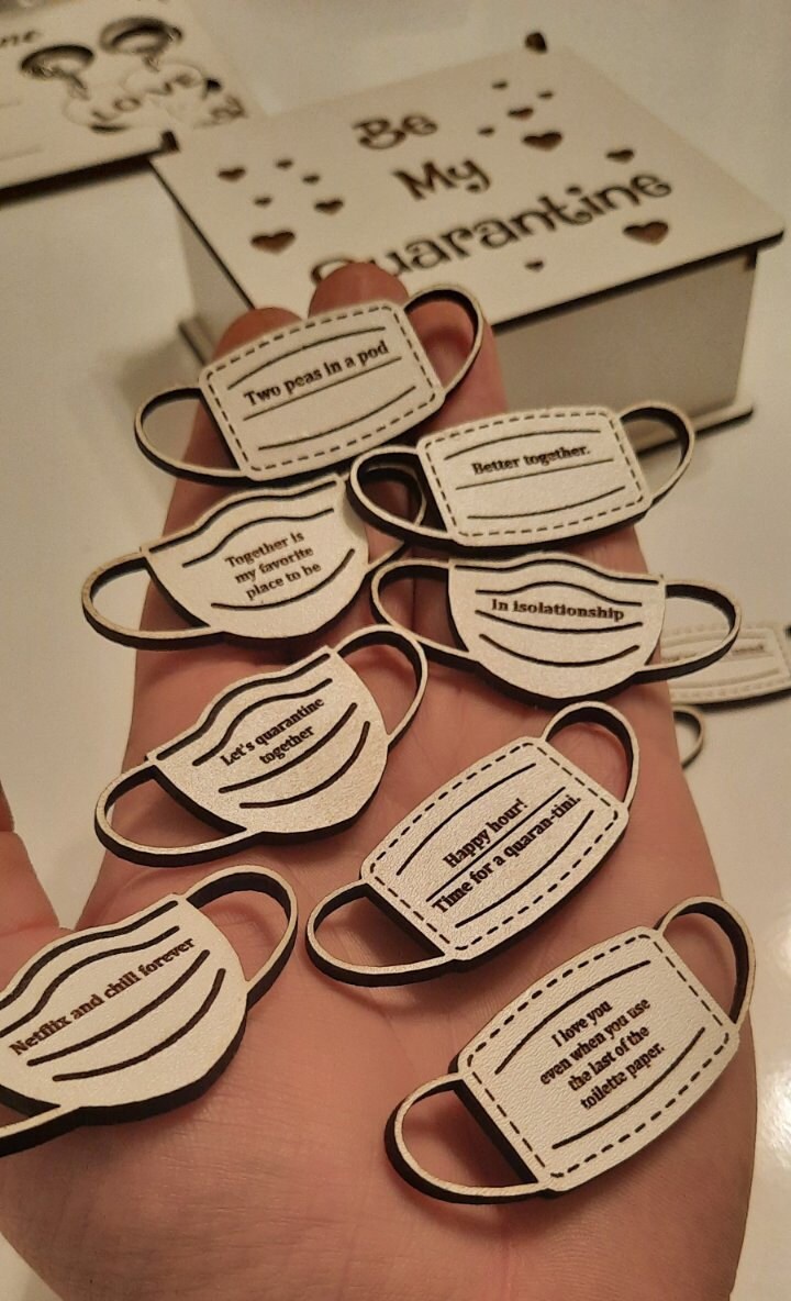 Be My Quarantine Box With Masks Valentine's Day Gift | Etsy