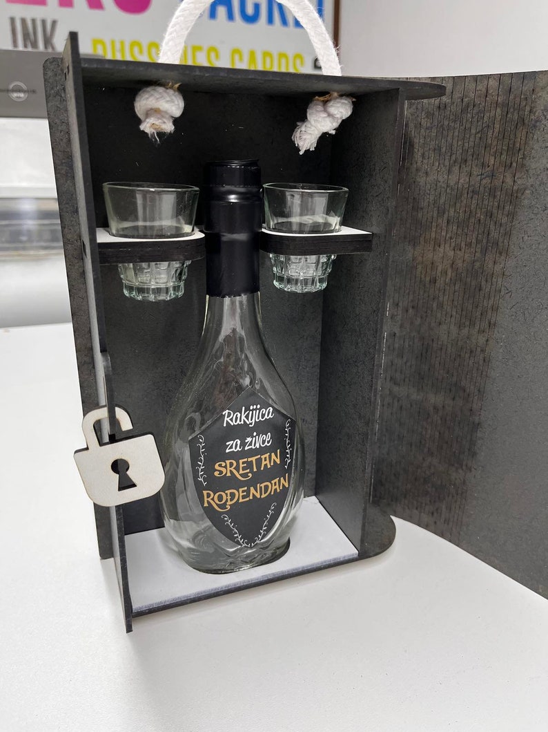 Wooden Mini Bar Box Portable Mini Bar Laser Cut Mini Bar - Etsy