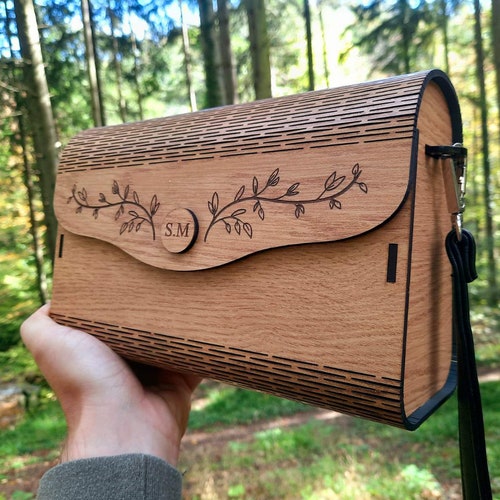 Wooden Clutch Wooden Bagpursehandbag Laser Cut Bag - Etsy