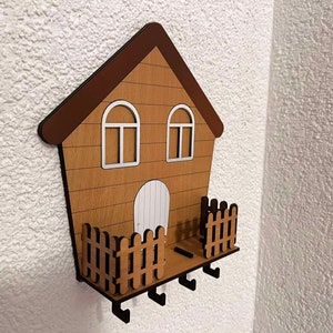 Tiny House Key Holder | Home Key Holder | Laser Cut Key Holder | Files for Engraving | Laser Cut ...