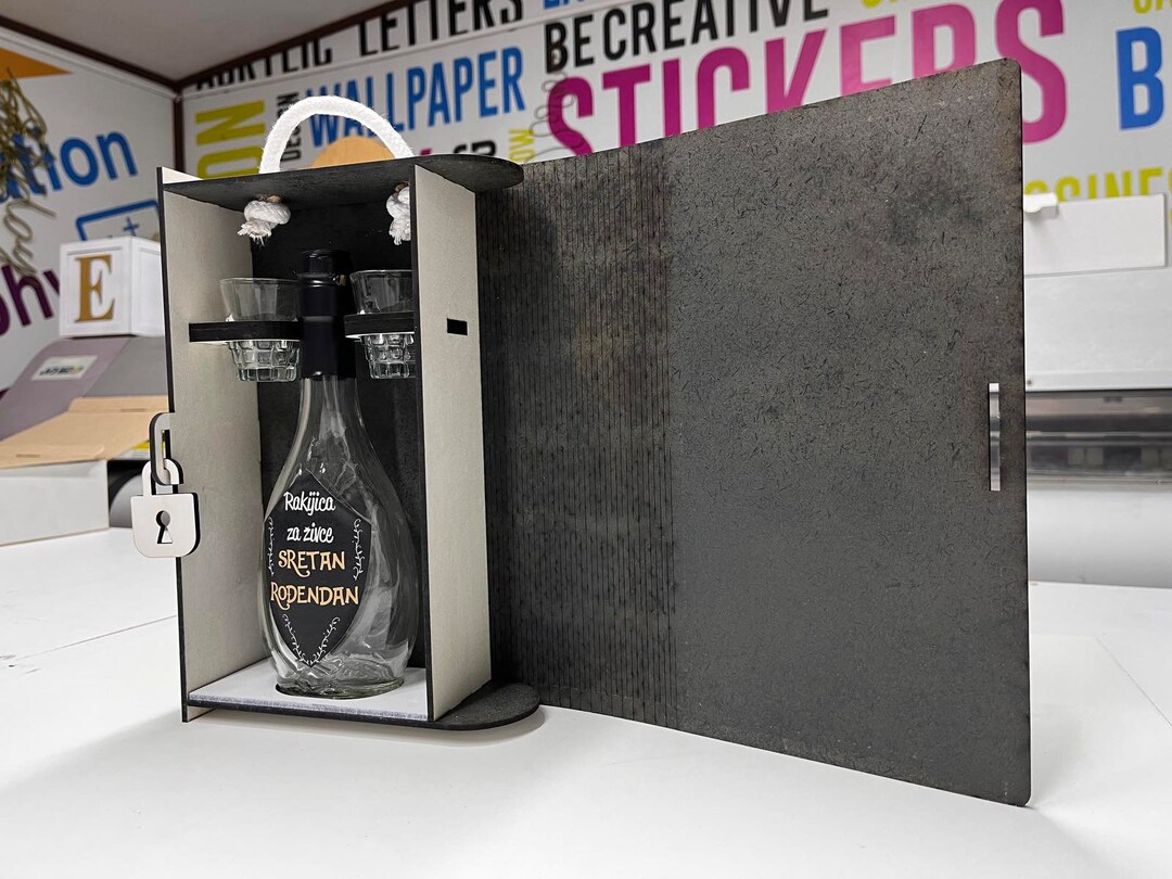 Wooden Mini Bar Box | Portable Mini Bar | Laser Cut Mini Bar | Mini Bar ...