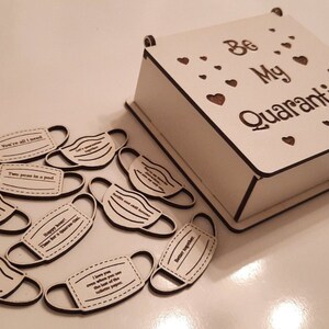 Be My Quarantine Box With Masks Valentine's Day Gift | Etsy