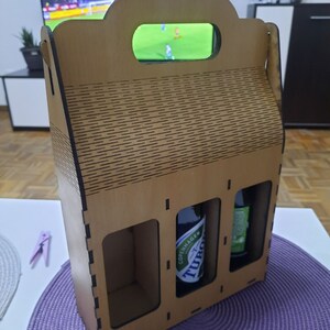 Beer Box | Wooden Beer Box for 3 Beers | Files for Engraving | Laser ...