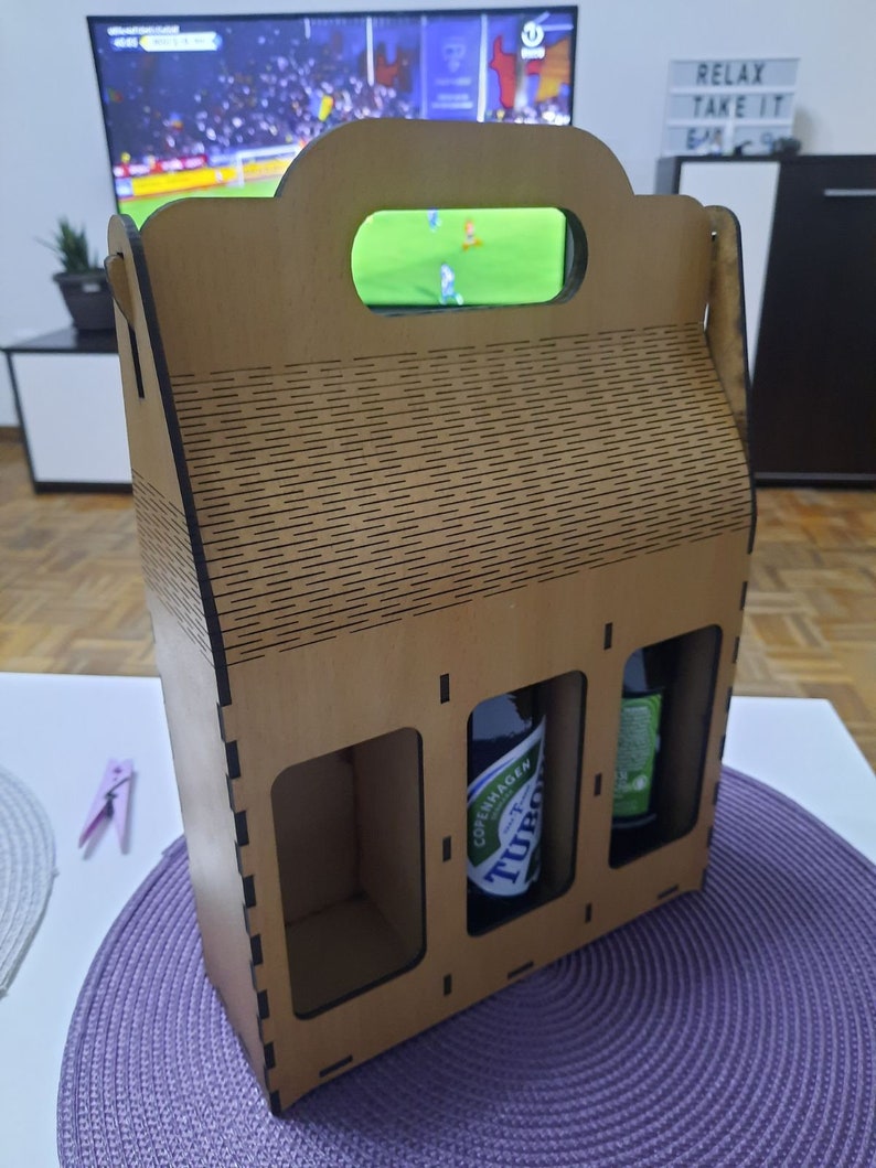 Beer Box Wooden Beer Box for 3 Beers Files for Engraving - Etsy