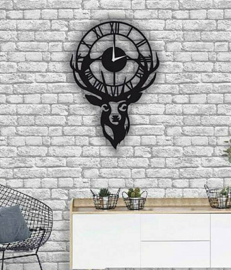 Deer Wall Clock files for Engraving Laser Cut CNC INSTANT | Etsy