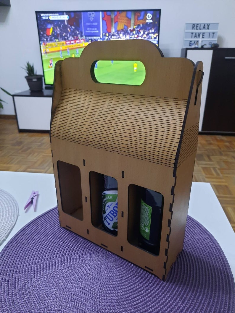 Beer Box Wooden Beer Box for 3 Beers Files for Engraving - Etsy