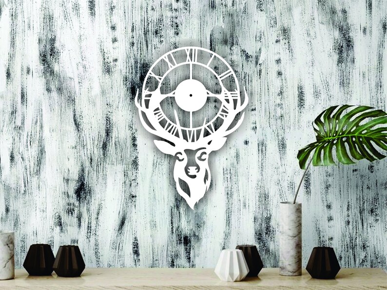 Deer Wall Clock files for Engraving Laser Cut CNC INSTANT | Etsy