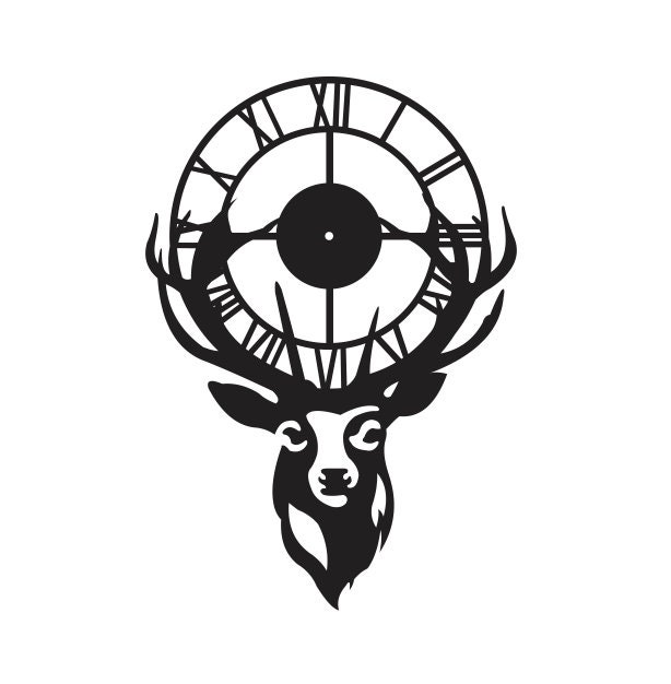 Deer Wall Clock files for Engraving Laser Cut CNC INSTANT | Etsy