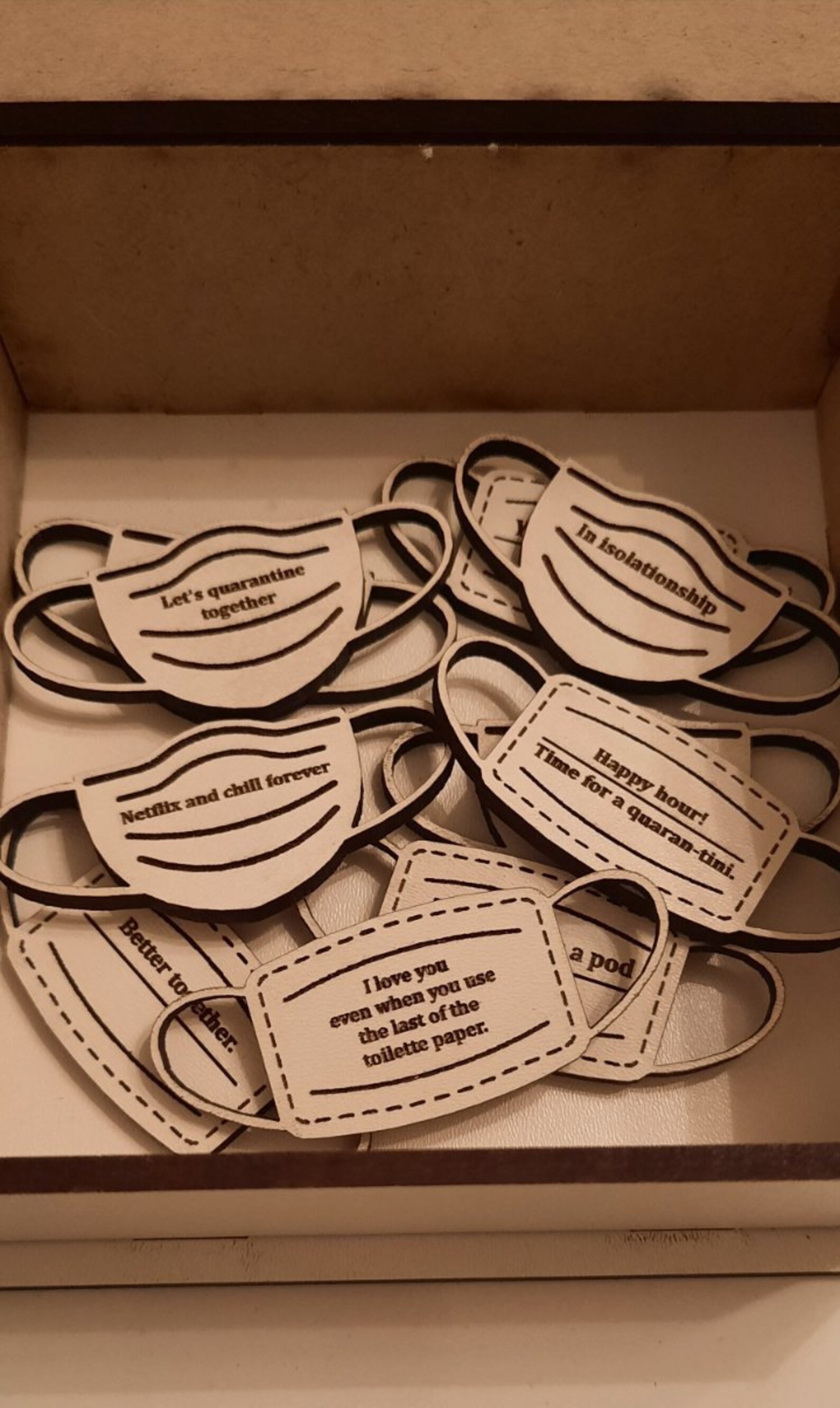 Be My Quarantine Box With Masks Valentine's Day Gift | Etsy