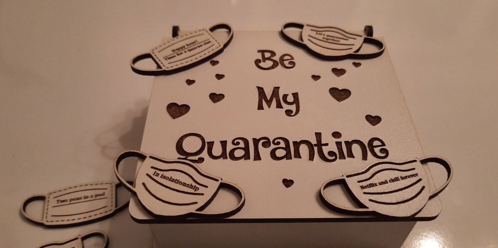 Be My Quarantine Box With Masks Valentine's Day Gift | Etsy