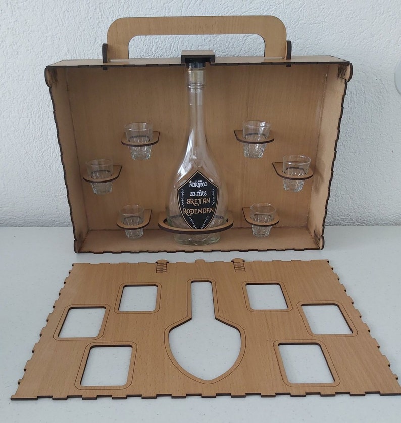 Portable Bar Suitcase Wood Files for Engraving Laser Cut - Etsy