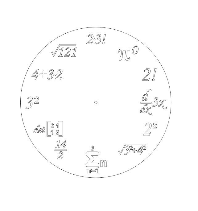 Math Clock Files for Engraving Laser Cut CNC INSTANT | Etsy