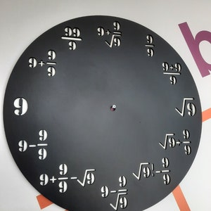 Mathematic Clock, Math Wall Clock, Math Decoration, Math Teacher Gift ...
