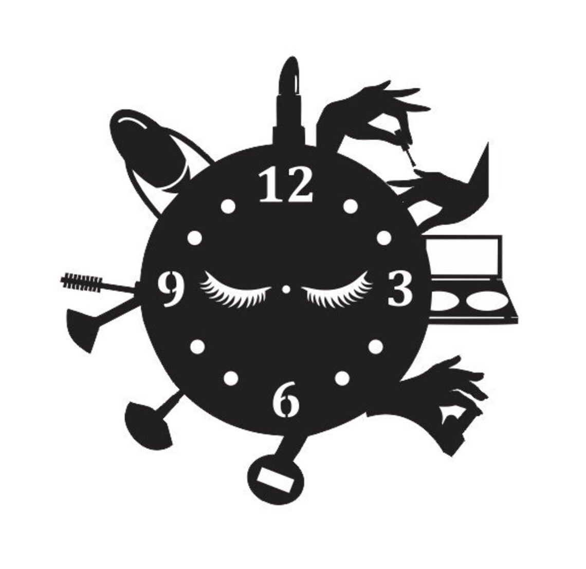 Makeup Clock Files for Engraving Laser Cut CNC INSTANT - Etsy