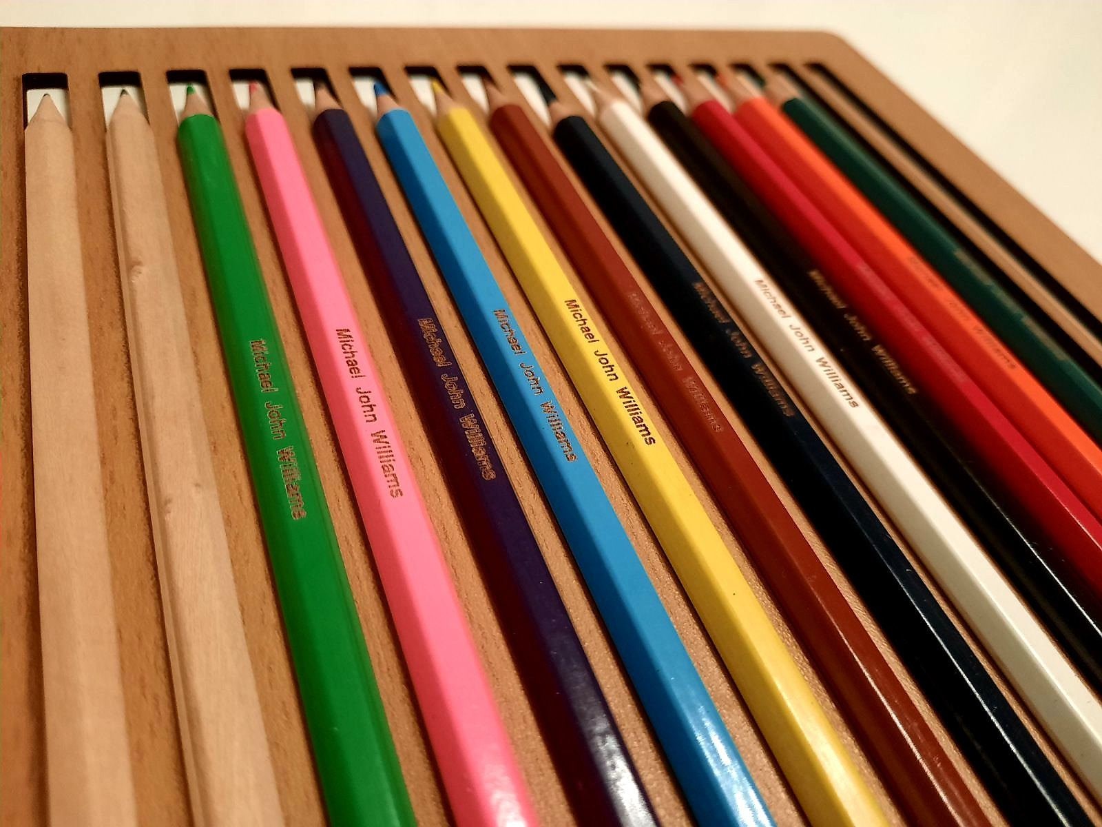 Personalized Colored Pencils Box With Pencil Jig Pencil Box | Etsy