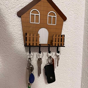Tiny House Key Holder | Home Key Holder | Laser Cut Key Holder | Files for Engraving | Laser Cut ...